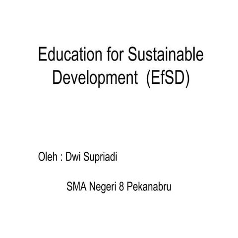 Education of sustainable development | PPTX