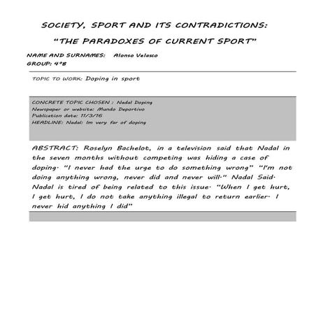 Doping in sport | PDF