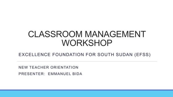 Classroom management strategies | PPTX