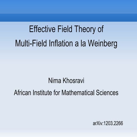 Effective Field Theory of Multifield Inflation | PPT