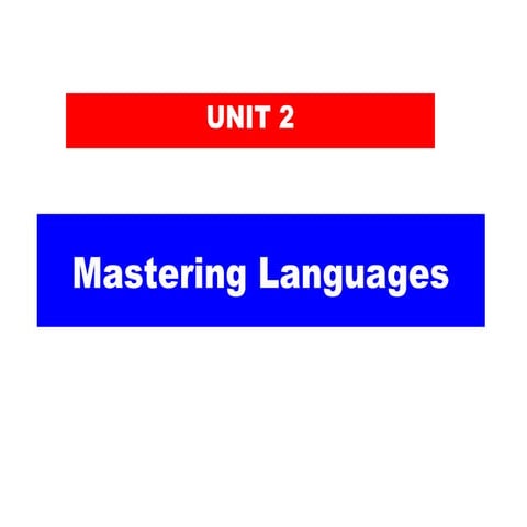 Unit 2 | PPT