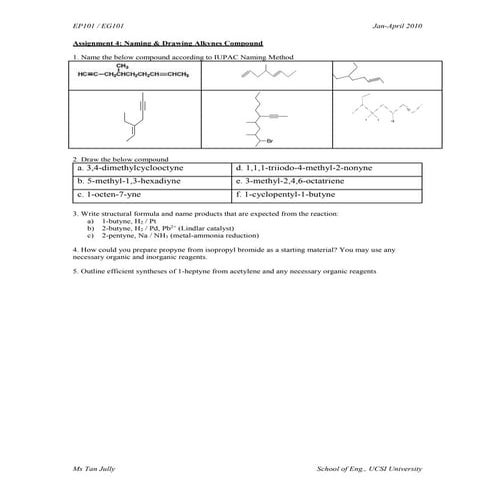 Organic Chemistry Assignment 4 | DOC