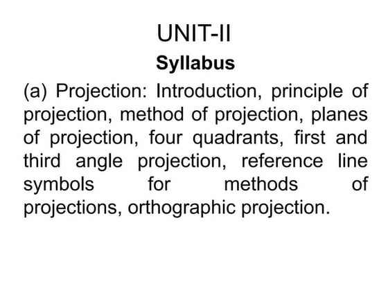 Unit ii projection of points | PDF
