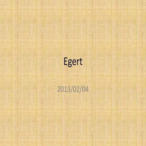 Egert10 presentations