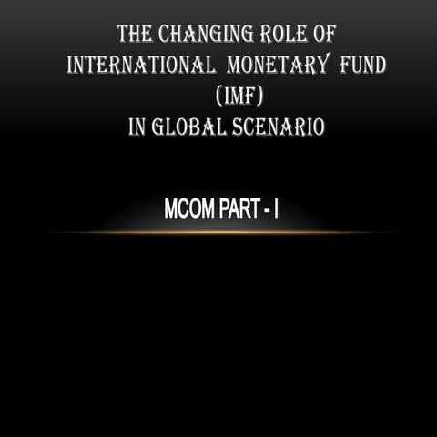 IMF monetary fund | PDF