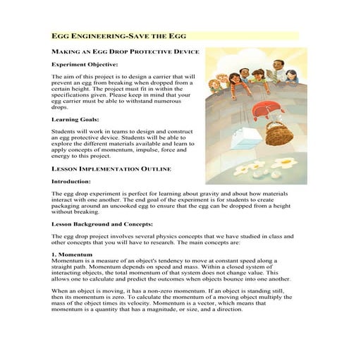 Egg drop lab | PDF