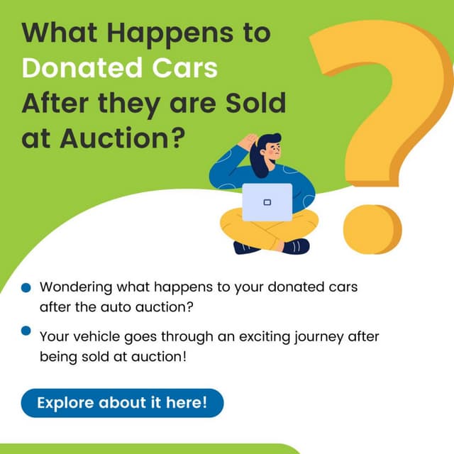 What happens to donated cars after they are sold at auction? | PDF