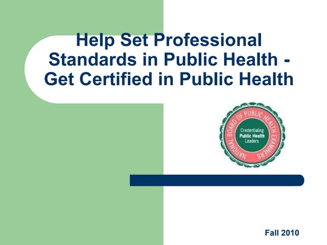 Cph Credential For Public Health Professionals Pdf