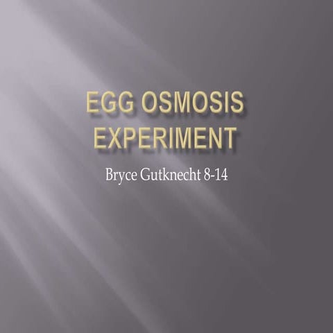 Egg osmosis experiment | PPTX