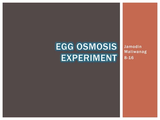 Egg osmosis experiment | PPT