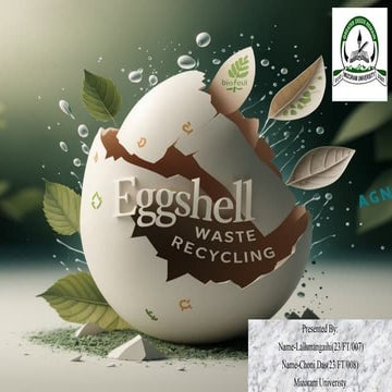 Utilization of eggshell waste with relation to sustainability ...
