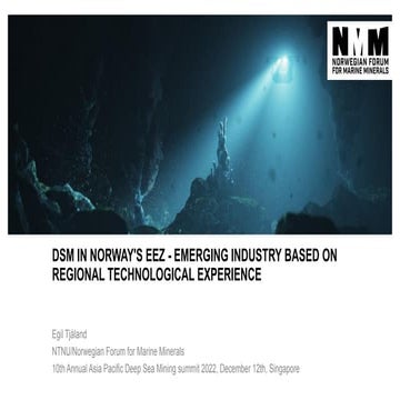 DSM IN NORWAY'S EEZ - EMERGING INDUSTRY BASED ON REGIONAL TECHNOLOGICAL ...