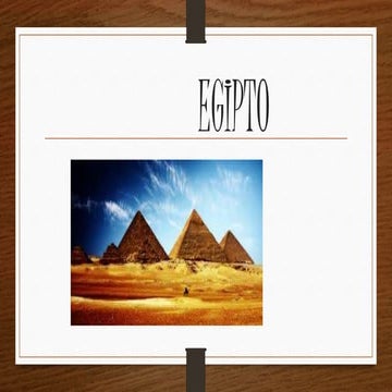 La antigua civilización de Egipto | PPSX