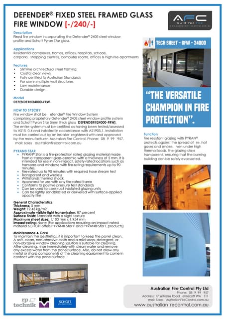 Post e glass fire rated windows australian fire control spec sheet12000 ...