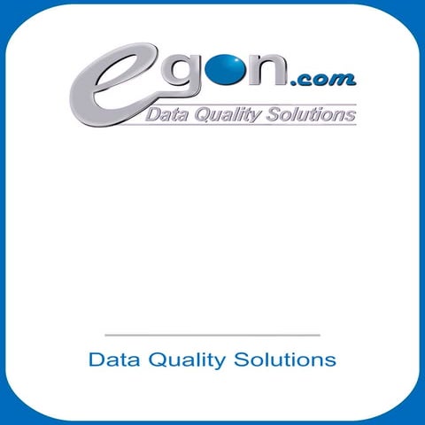 Egon data quality solutions | PPT