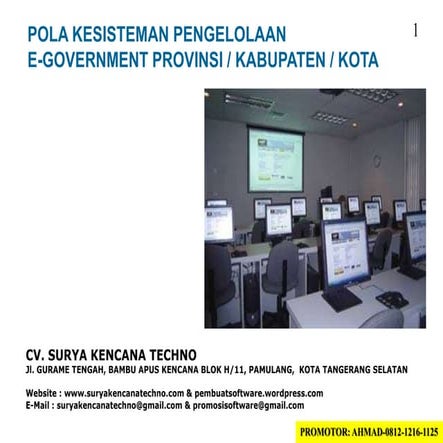 @E gov presentasi proposal penawaran software aplikasi sistem informasi manajemen kementerian ...