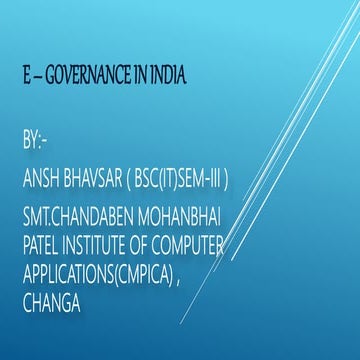 E – GOVERNANCE IN INDIA.pptx