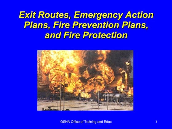 Exit routes very important | PPT