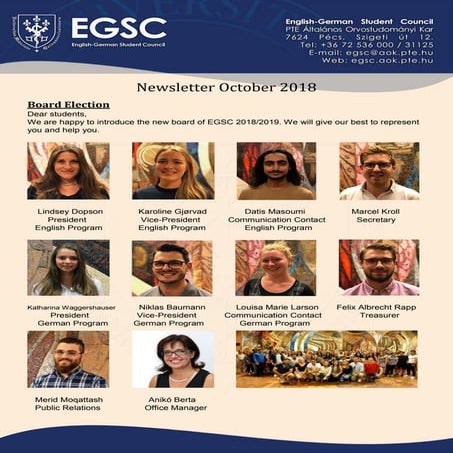 Egsc newsletter october-2018 | PDF