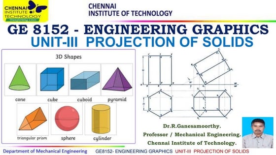 Computer Aided Engineering Drawing 20ME12P Unit – 02 Part 03 ...
