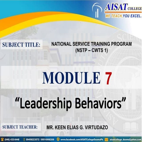 EGV_Module7-NSTP 1- LEADERSHIP BEHAVIOR.pptx