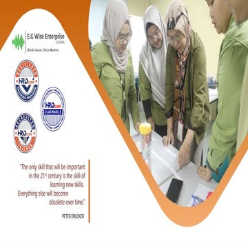 E.G Wise (Skills) presentation slides which gives an overview of our ...