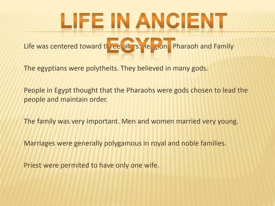 Ancient Egyptian’S Daily Lives | PPT
