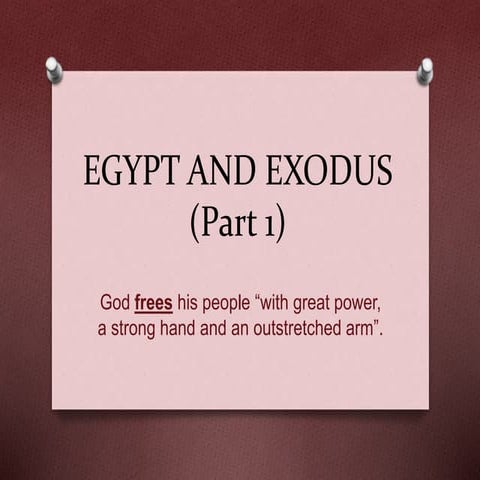 Egypt and exodus | PPTX