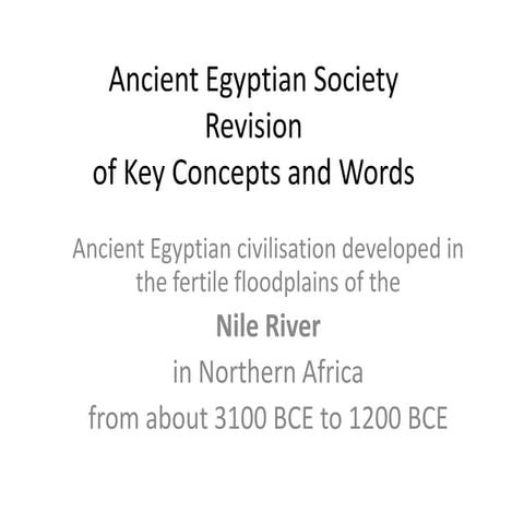 Egypt depth study key points revision | PPTX