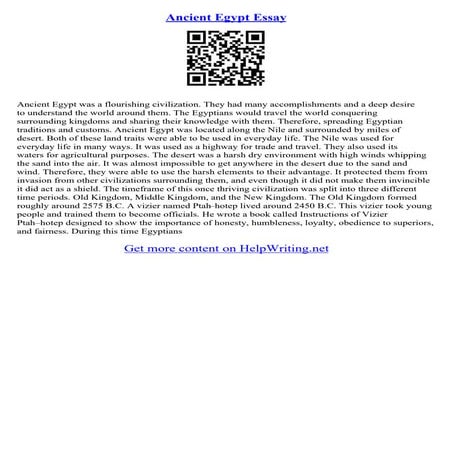 Egypt Essay | PDF