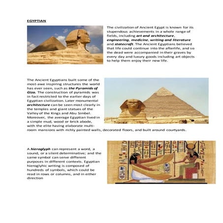 Egyptian Civilization Essay | PDF