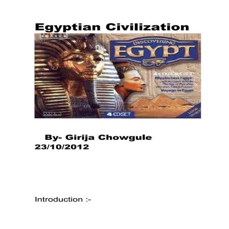 Egyptian civilization | PDF