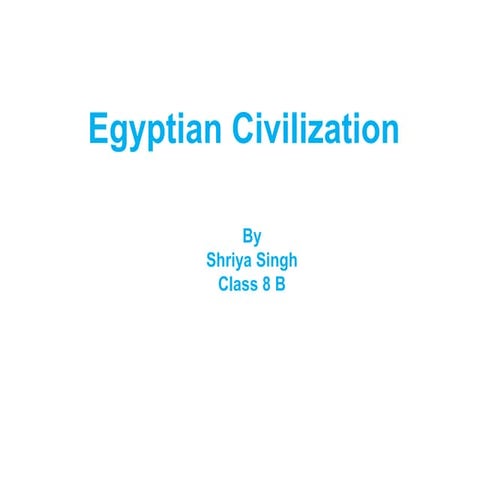 Egyptian civilization | PPT