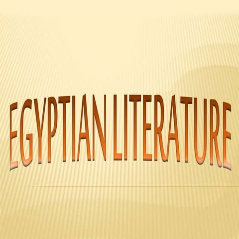 Egyptian literature | PPTX