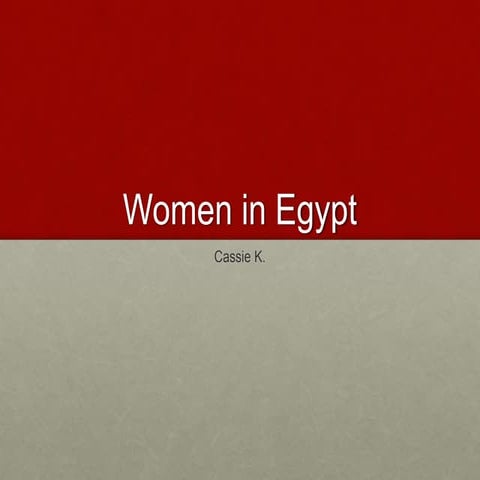 Women in ancient egypt | PPT