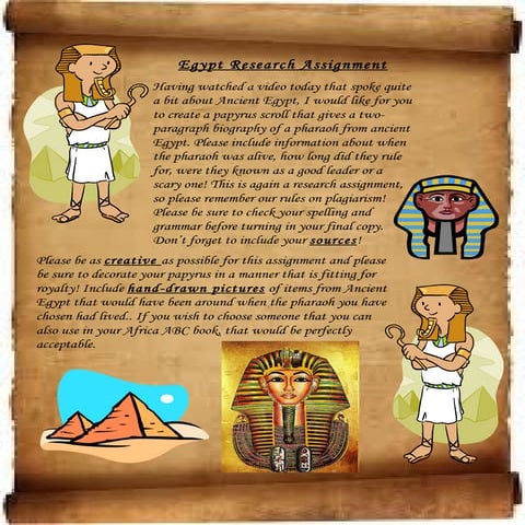 Egypt short research assignment | PPT