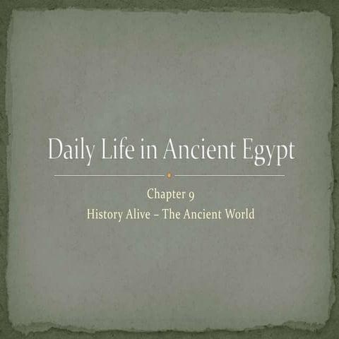 Daily Life Of Ancient Egypt | PPT