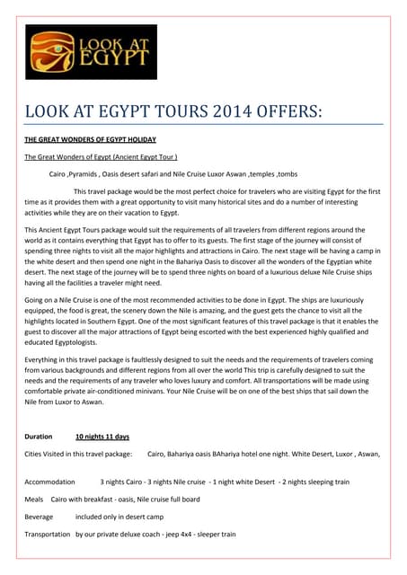 Egypt Travel Guide | PPT
