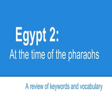 Egypt vocab 2 (by cecilia) | PPT