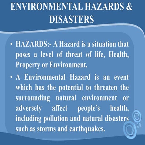 Environmental Hazards & Disasters | PPTX