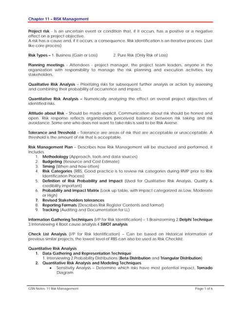 Risk management in software engineering | PPT