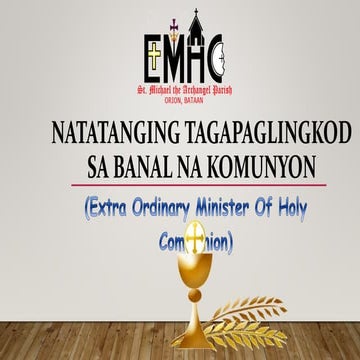 Primer for Extra Ordinary Ministers of Holy Communion | PPTX