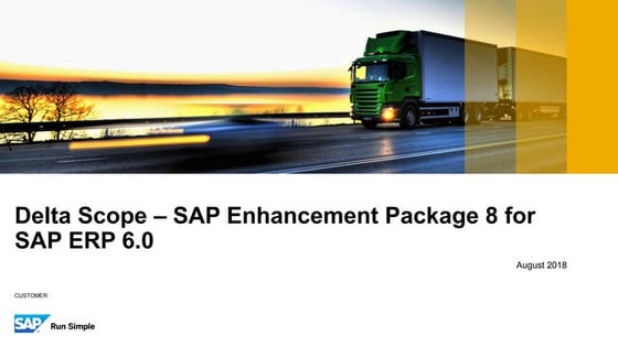 Delta scope sap ehp8 for SAP ERP 6.0 (Technical View) | PDF | Databases | Computer Software and ...