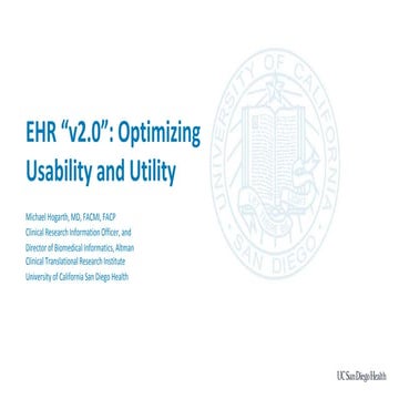 EHR v2.0: Optimizing Usability and Utility | PPT