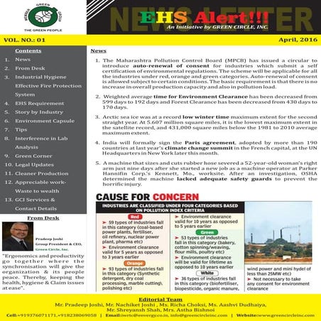 Ehs alert newsletter | PDF | Environmental Services Industry | Industries