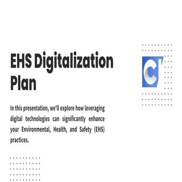 Environment Health Safety (EHS) Digitalization Plan | PDF