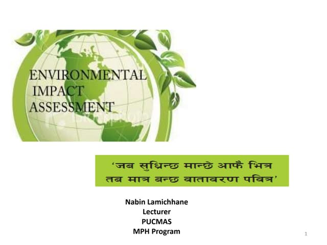 Environmental impact assessment and Initial Environmental Examination ...
