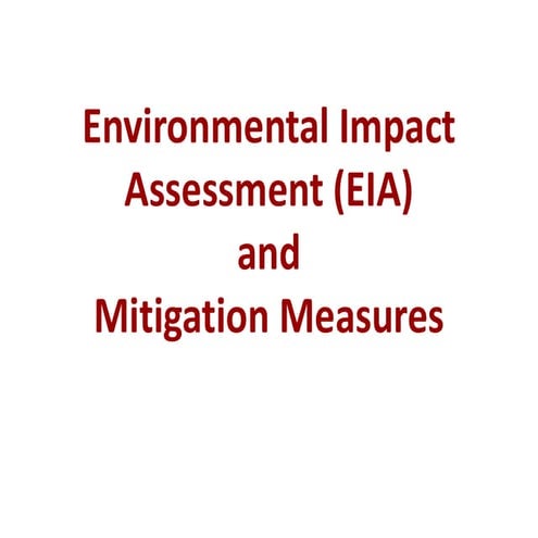 EIA & EIV | PDF | Environmental Services Industry | Industries