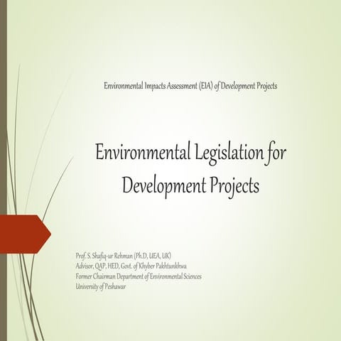 EIA of Development Projects | PPTX