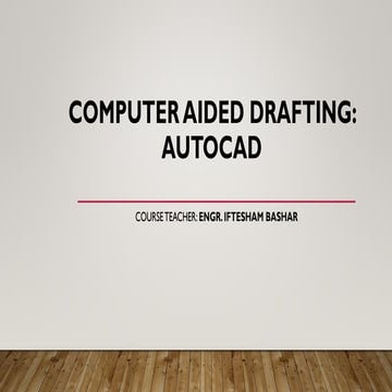 Computer Aided Drafting Lecture on Basic Drawing | PDF